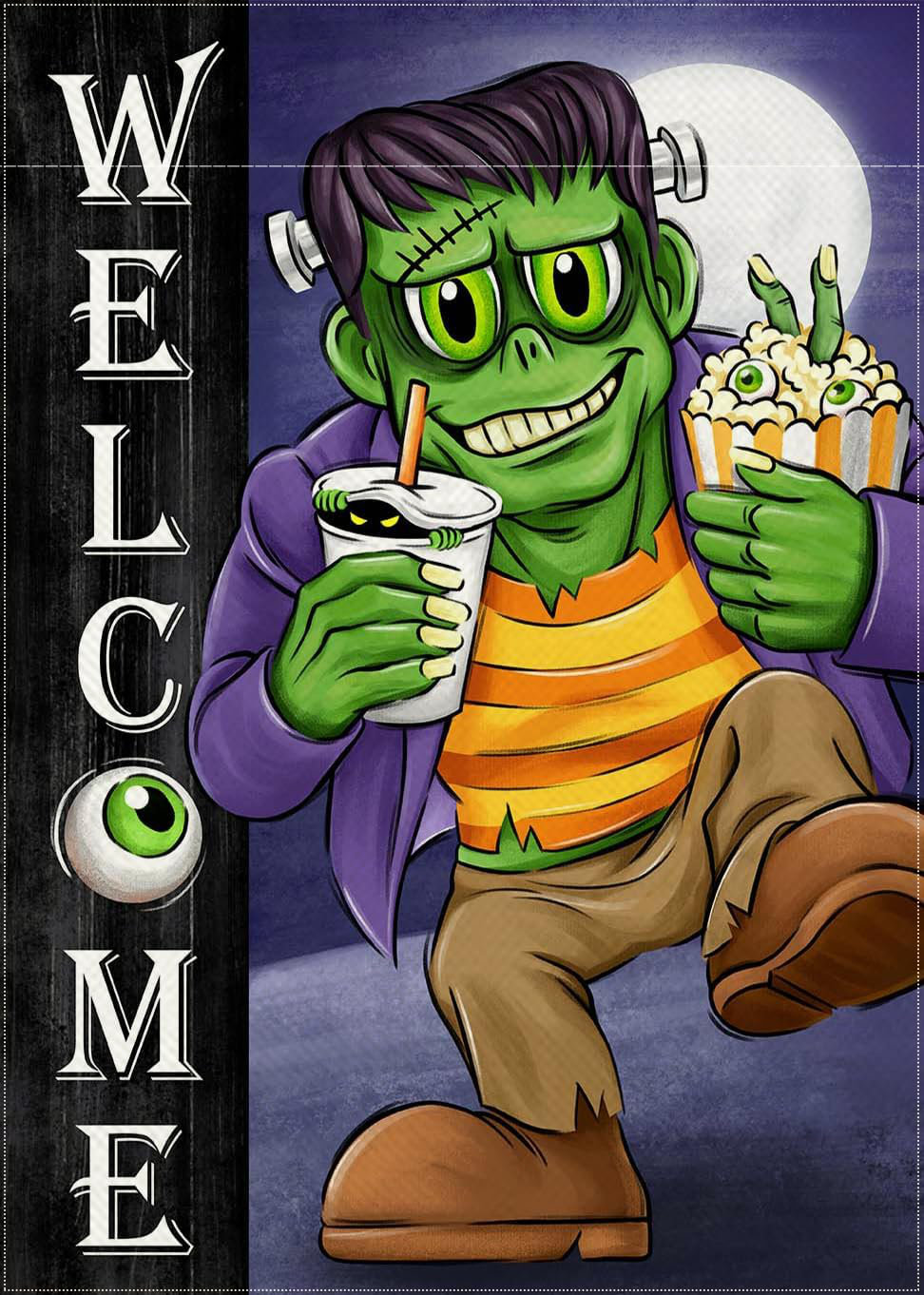 The Holiday Aisle® Welcome Halloween Fran Ken.Stein Decorative Garden ...