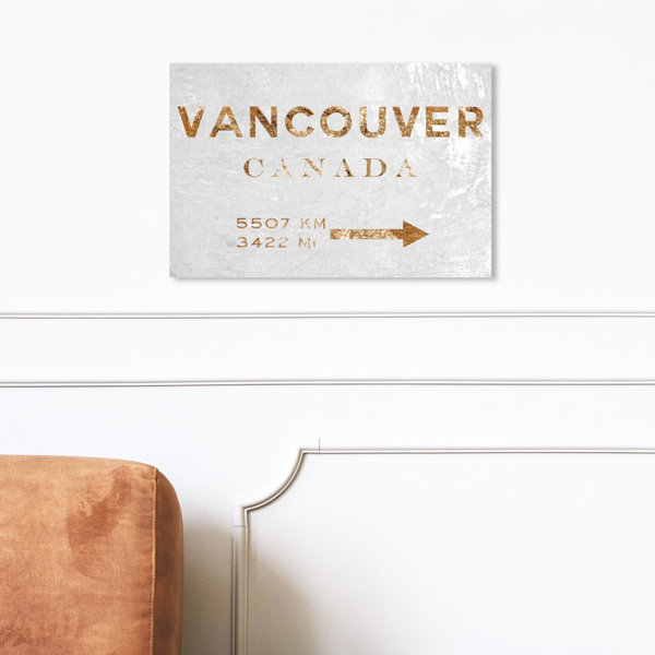 House of Hampton® " Vancouver Road Sign " on Canvas | Wayfair