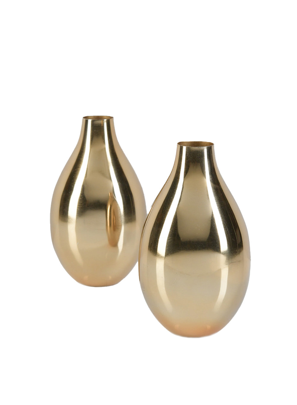 Mercer41 Serene Spaces Living 2 Metallic Gold Flower Vase, Golden ...