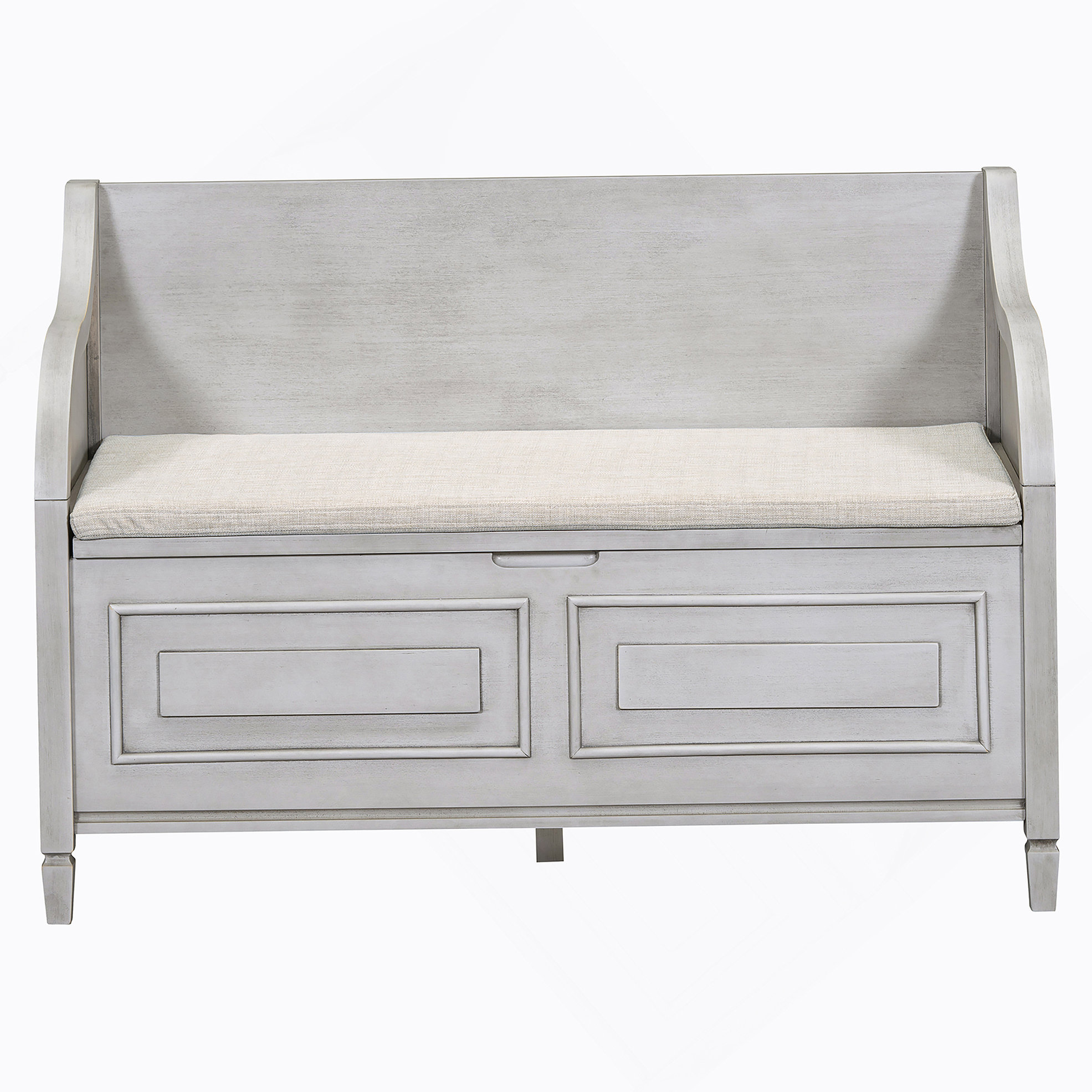 Red Barrel Studio® Rustic Multifunctional Storage Bench (Espresso+Beige ...