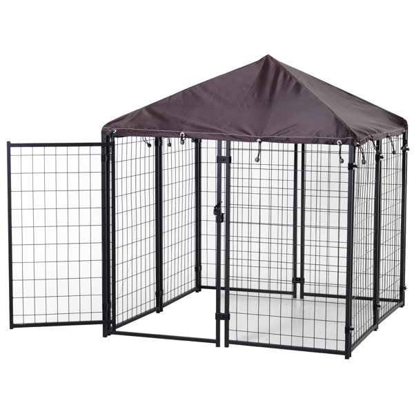 Pawhut Lockable Dog House Kennel & Reviews | Wayfair
