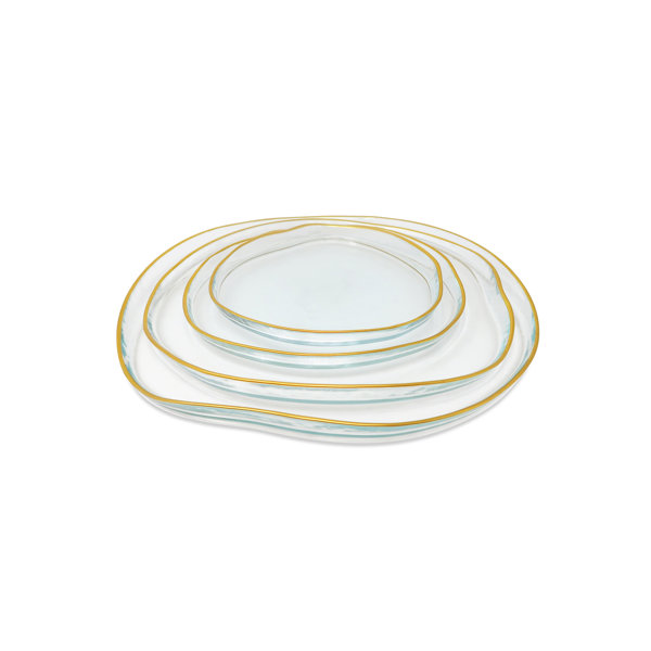 Everly Quinn Yosuf 4 Pieces Of Organic Shaped Dinner Plates with ...
