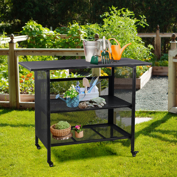 17 Stories Viorelia Metal Bar Cart | Wayfair