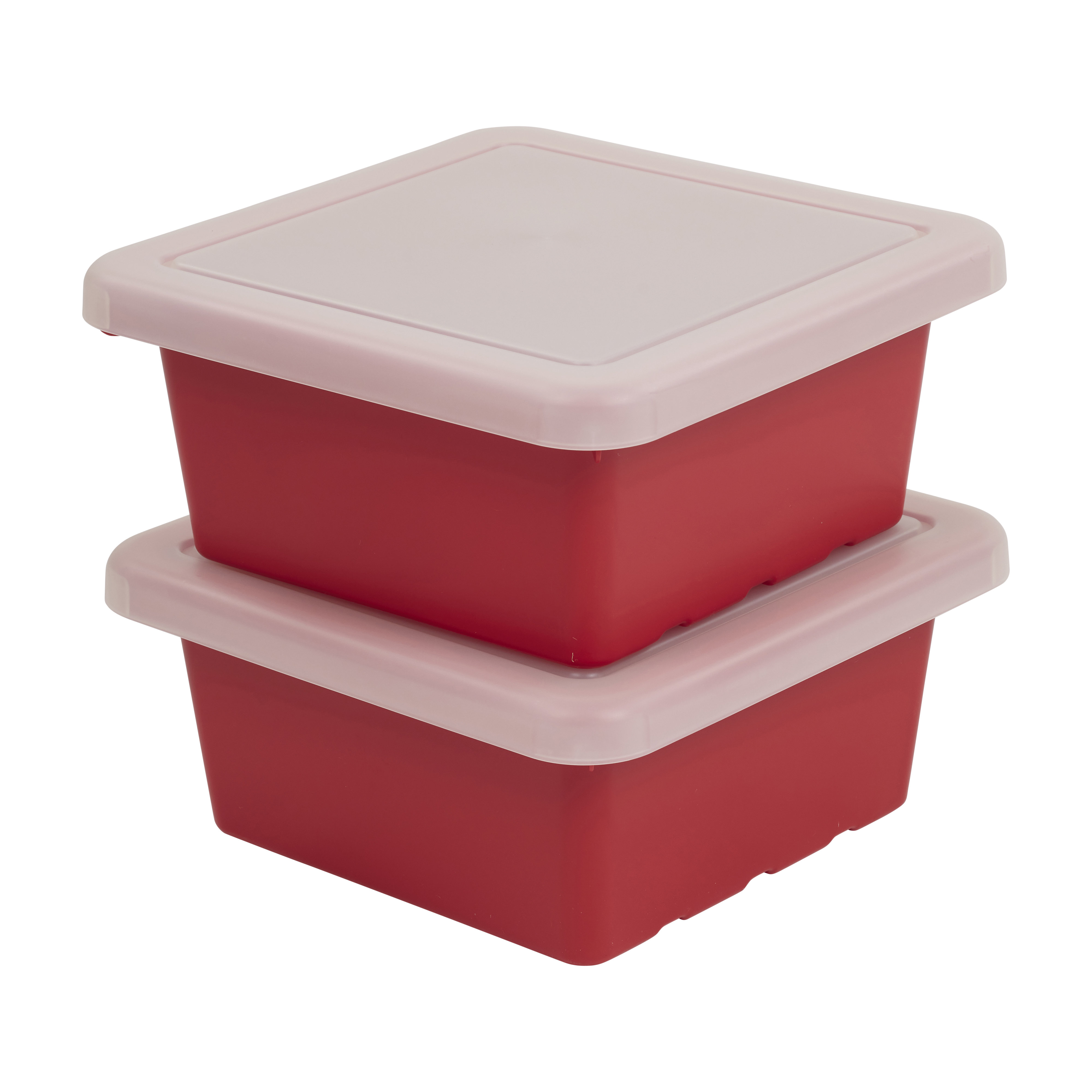 ECR4Kids Square Bin with Lid, Storage Containers, 2-Pack | Wayfair