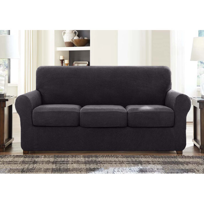 Eider & Ivory™ Box Cushion Sofa Slipcover & Reviews | Wayfair