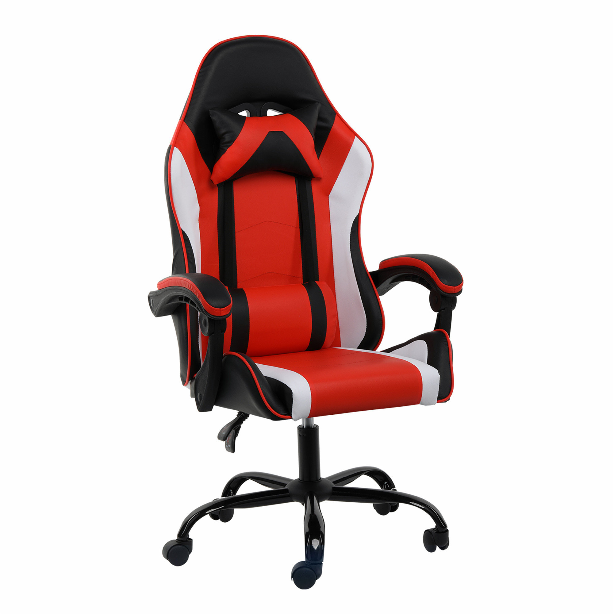 Inbox Zero Adjustable Reclining Ergonomic Faux Leather Swiveling PC ...