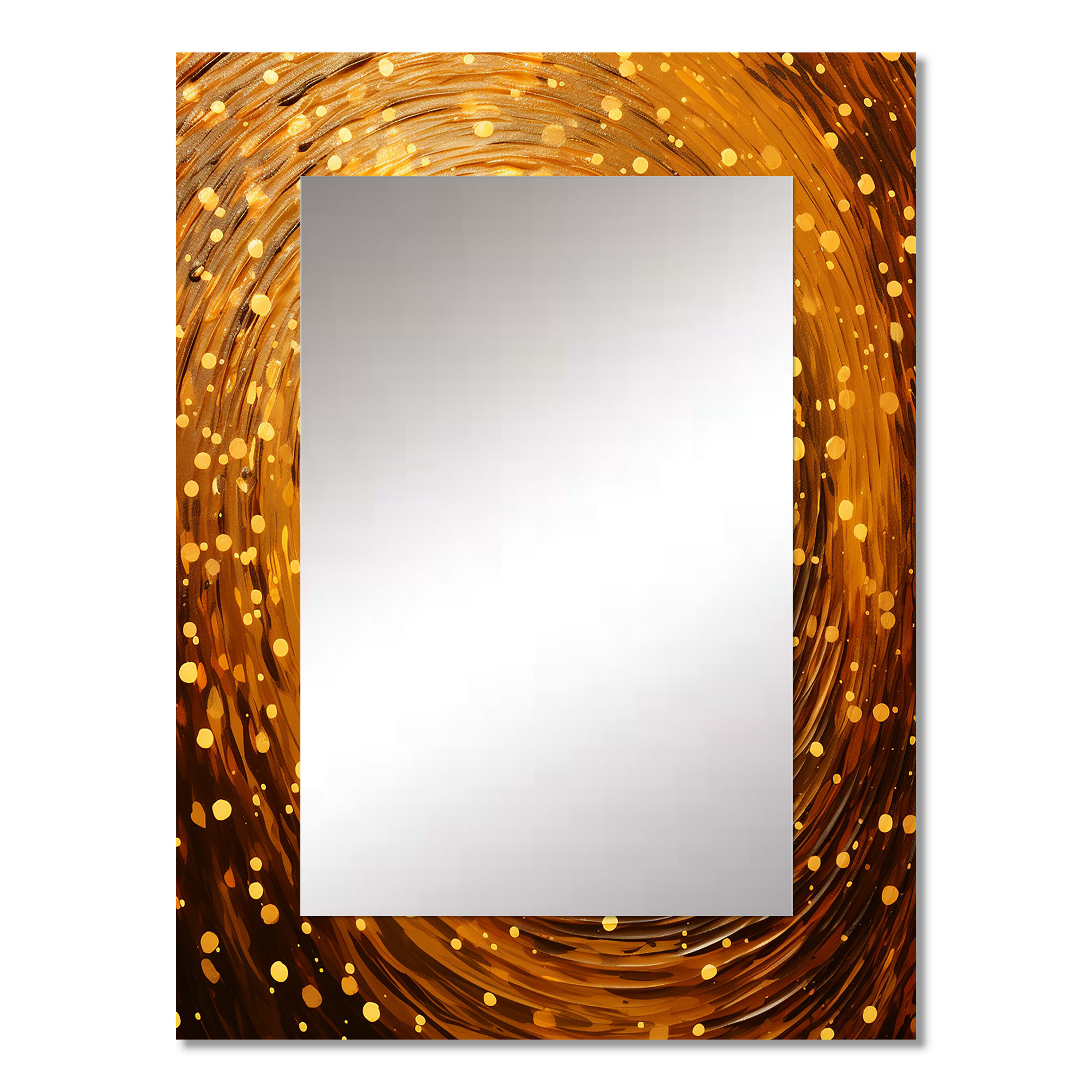 Ivy Bronx Midnight Marigold Siral I - Abstract Collages Wall Mirror ...