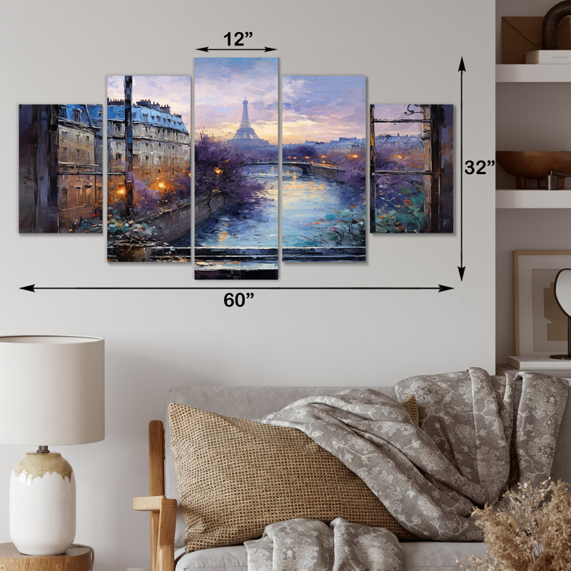 Lark Manor™ Paris Window View Sunset - Paris Multipanel Wall Art For ...