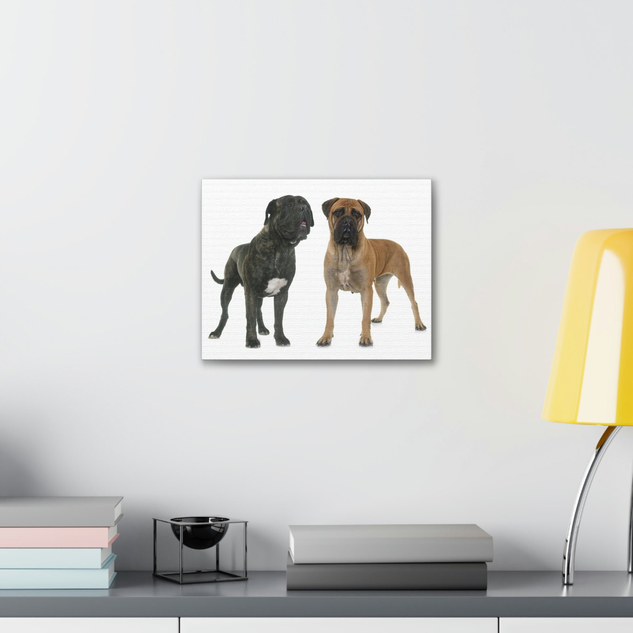 Ebern Designs Bull Mastiff Couple Bull Mastiff Troop Print Animal Wall ...