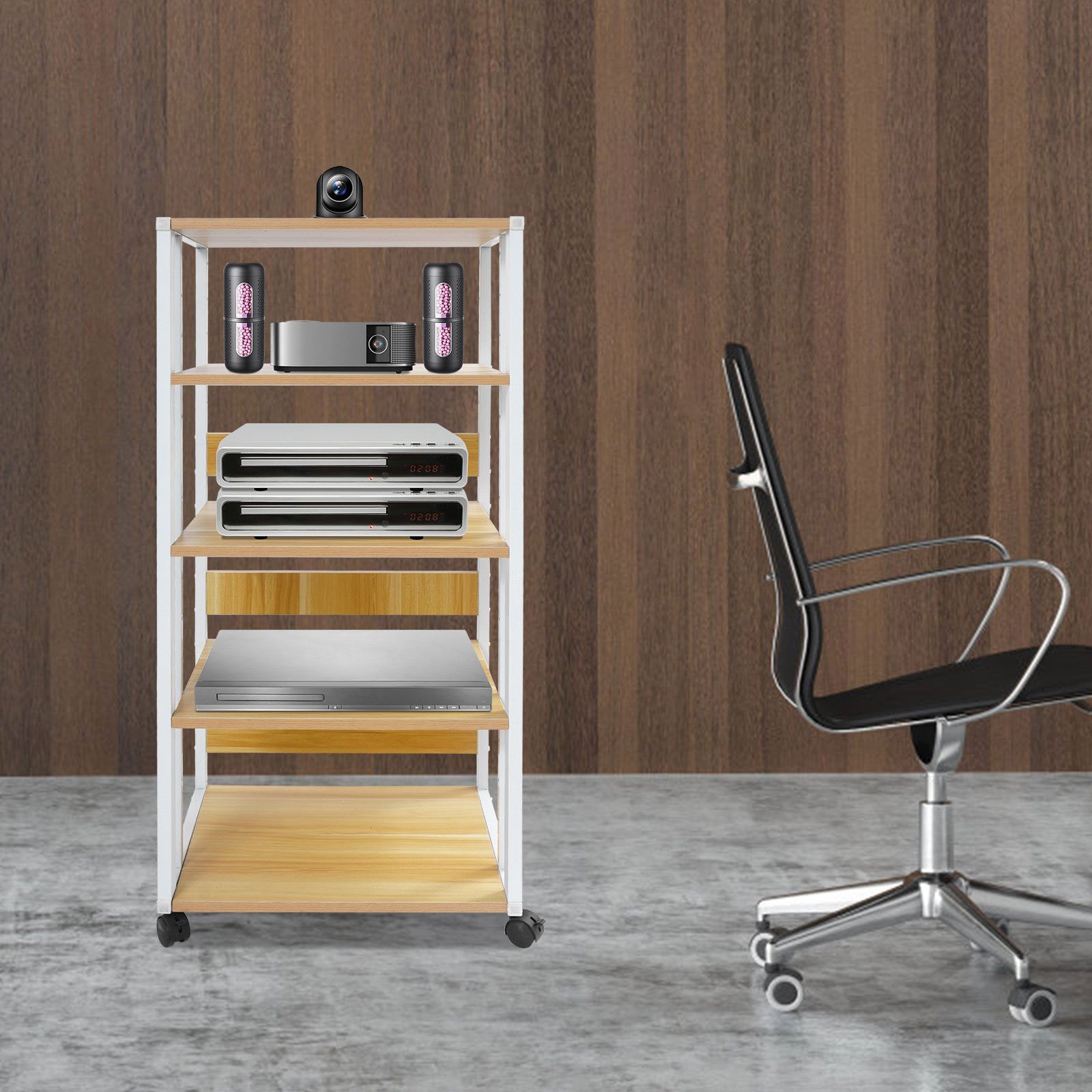 YaoTown 19.7" 5-Tier AV Media Stand Tall Heavy Duty Audio-Video Rack ...