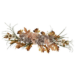 Primrue 36" Terracotta Hydrangea Swag | Wayfair