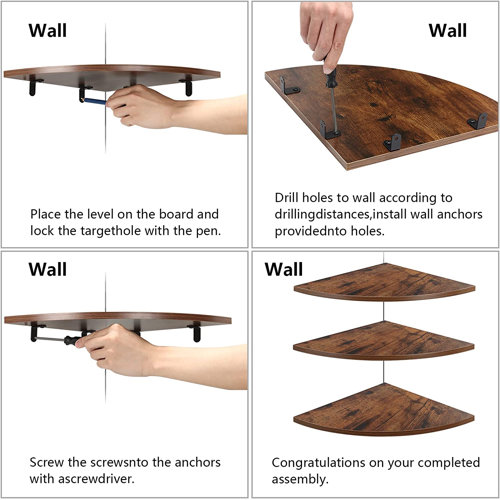 17 Stories Hecket 3 Piece Corner Shelf & Reviews | Wayfair