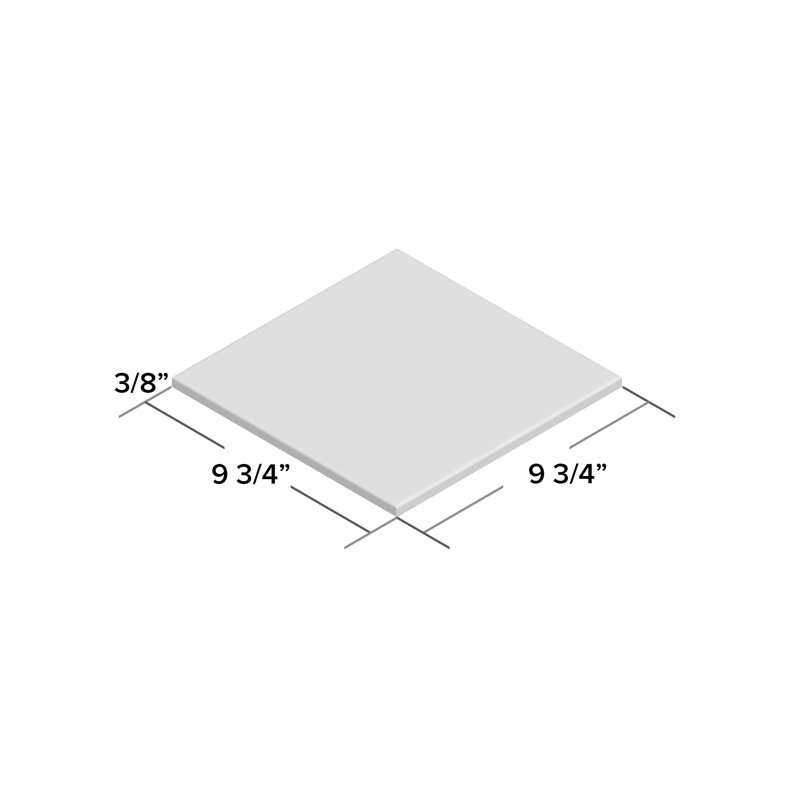 Merola Tile Textile Basic White 9-3/4'" x 9-3/4" Porcelain Wall & Floor ...