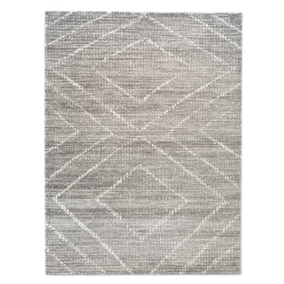 Wade Logan® Passion Performance Gray And Cream Rug & Reviews | Wayfair