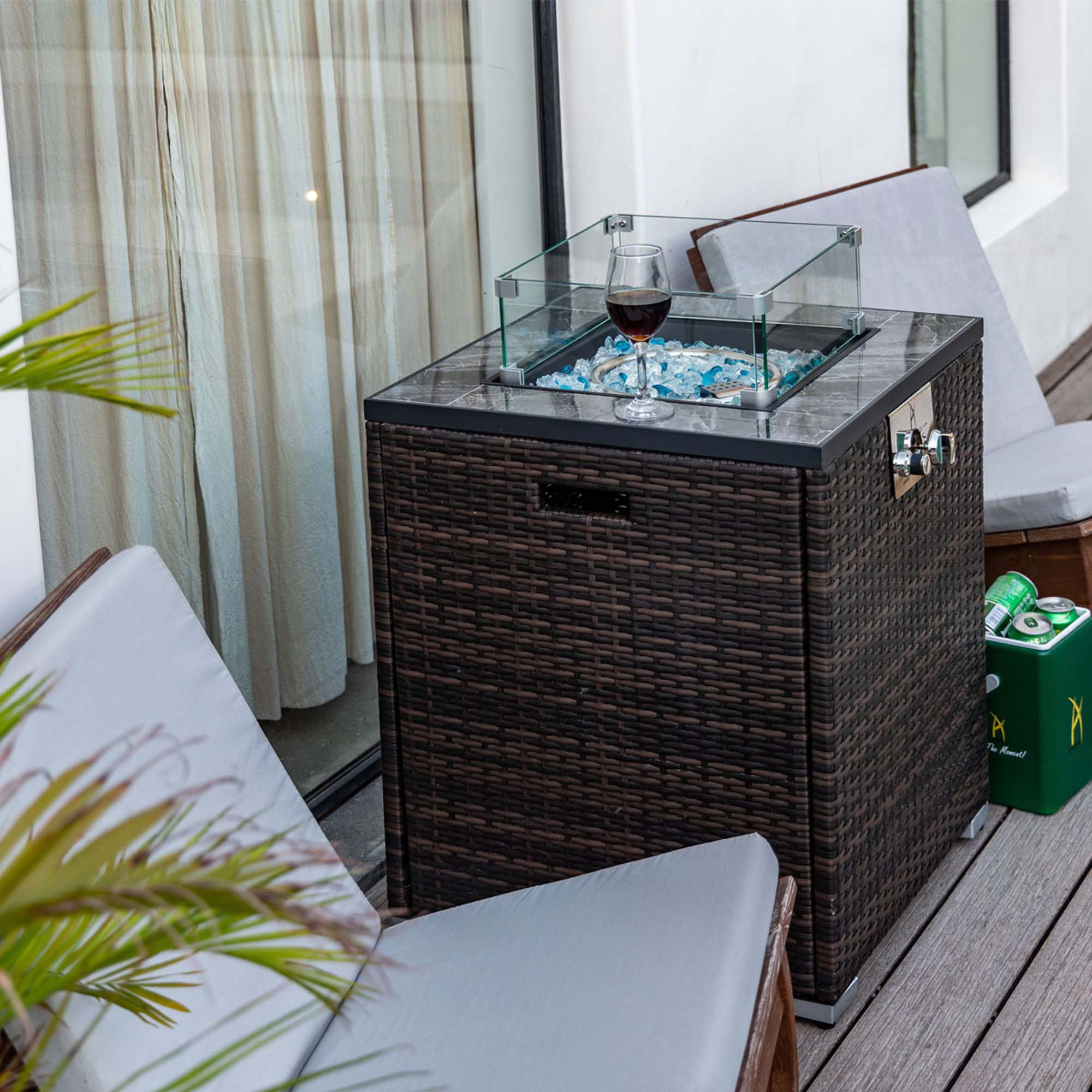 Latitude Run® Outdoor Fire Pit Column, Propane Fire Column For Decor ...