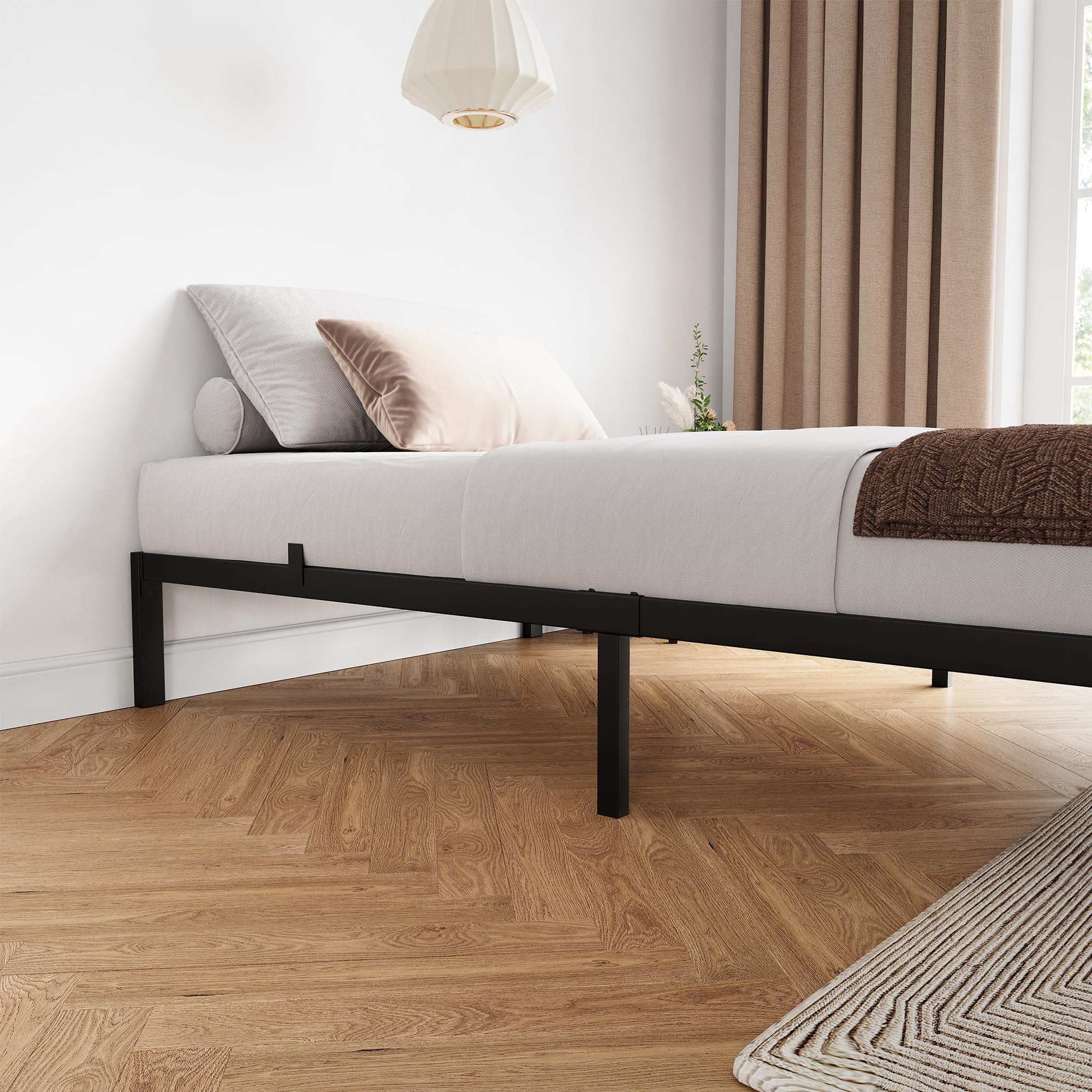 ZACOO 10 Inch Full Bed Frame No Box Spring Needed, Low Profile Full ...