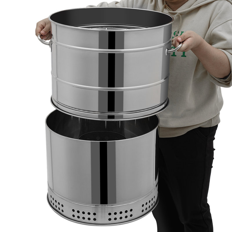 Lomana Stainless Steel Charcoal Grill Hanger Large Portable Charcoal ...