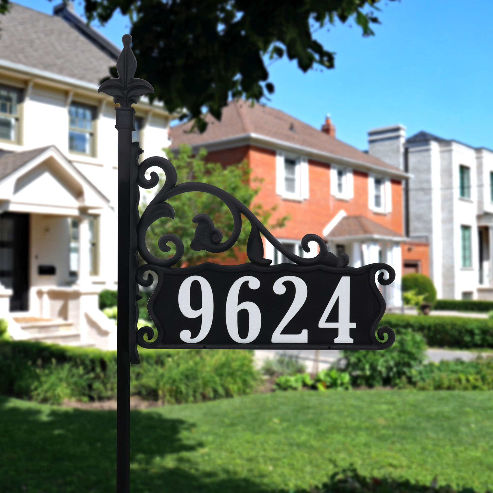 Address America Boardwalk Double-Sided Reflective Lawn Address Sign ...