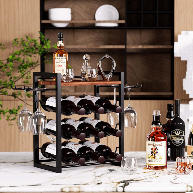 Lark Manor™ Freestanding Modern Countertop Wine Rack | Wayfair