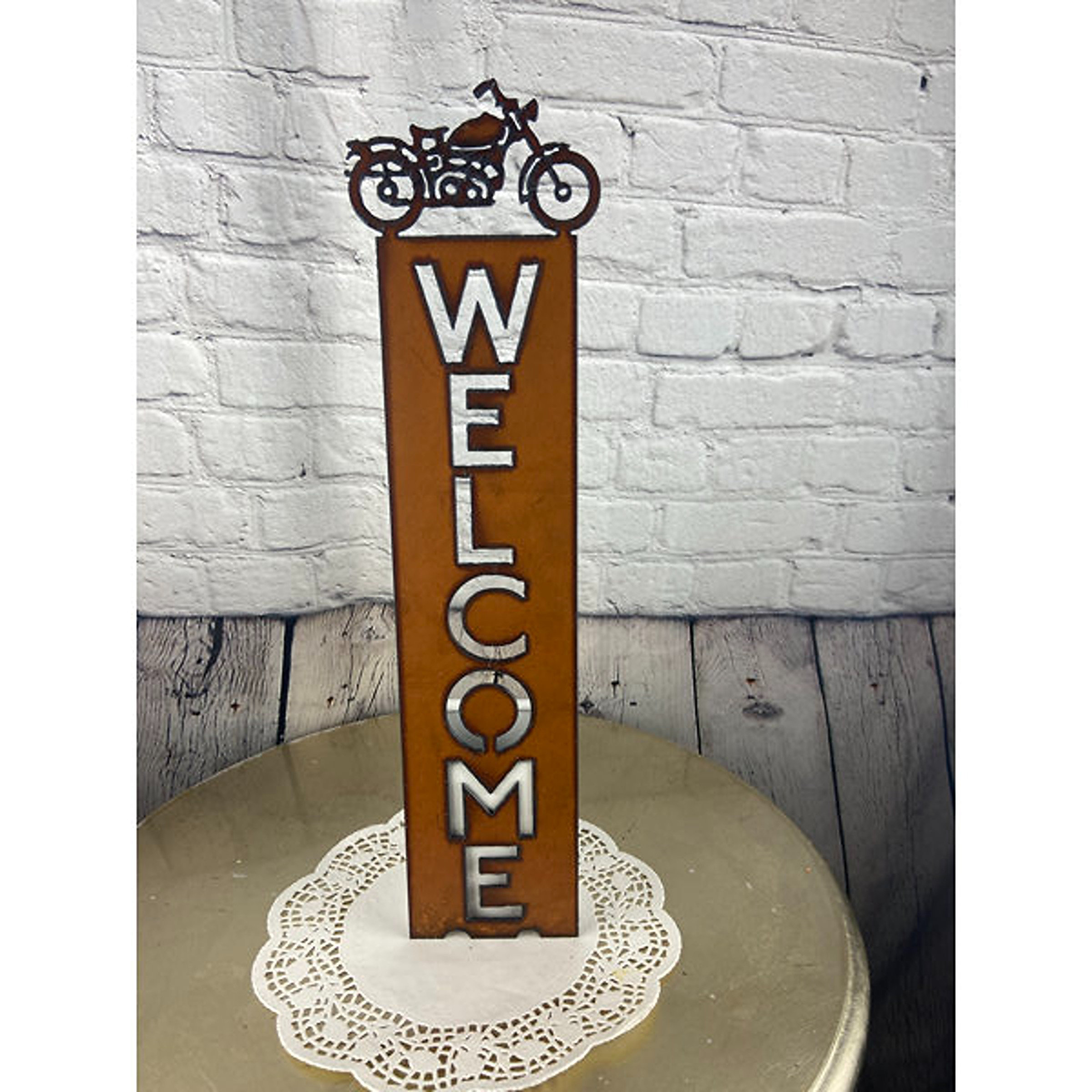 Williston Forge Metal Motorcycle Welcome Sign - Wayfair Canada