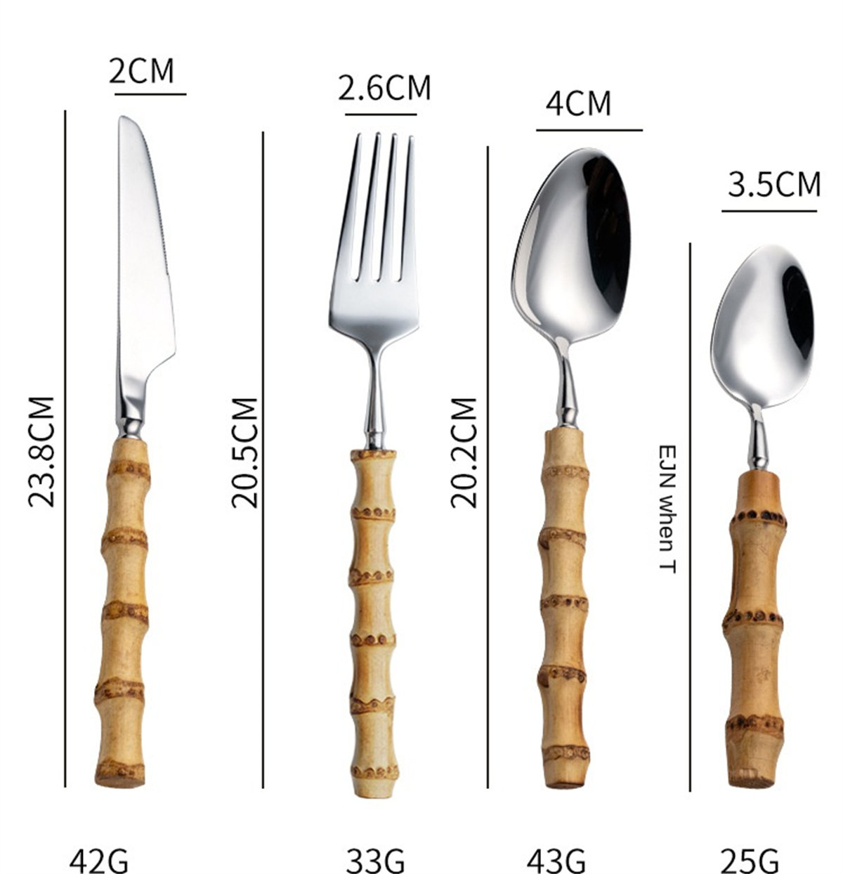 Bay Isle Home™ 16 Piece Natural Bamboo Handle 304 Stainless Steel ...