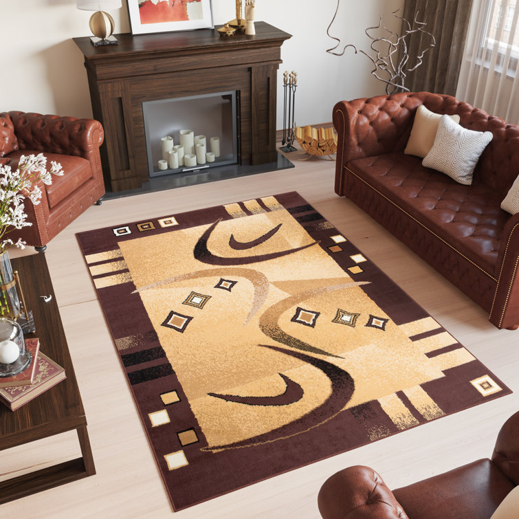 17 Stories Mamia Brown/Beige Area Rug | Wayfair.co.uk