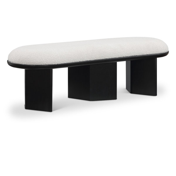 Wade Logan® Botakoz Boucle Fabric Upholstered Bench & Reviews | Wayfair