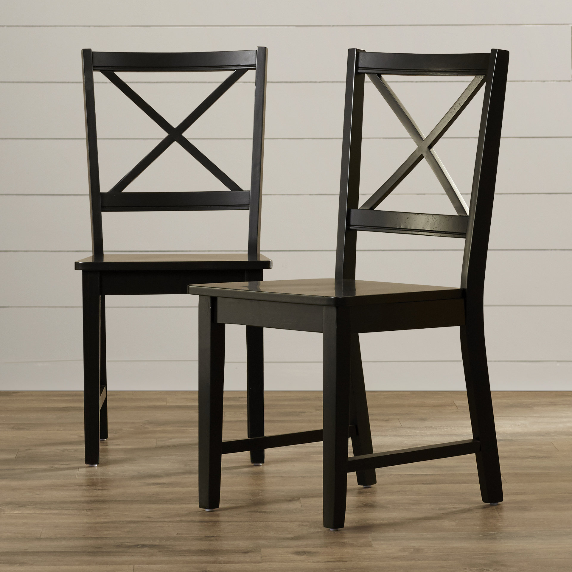 Laurel Foundry Modern Farmhouse® Aquila Solid Wood Cross Back Side ...