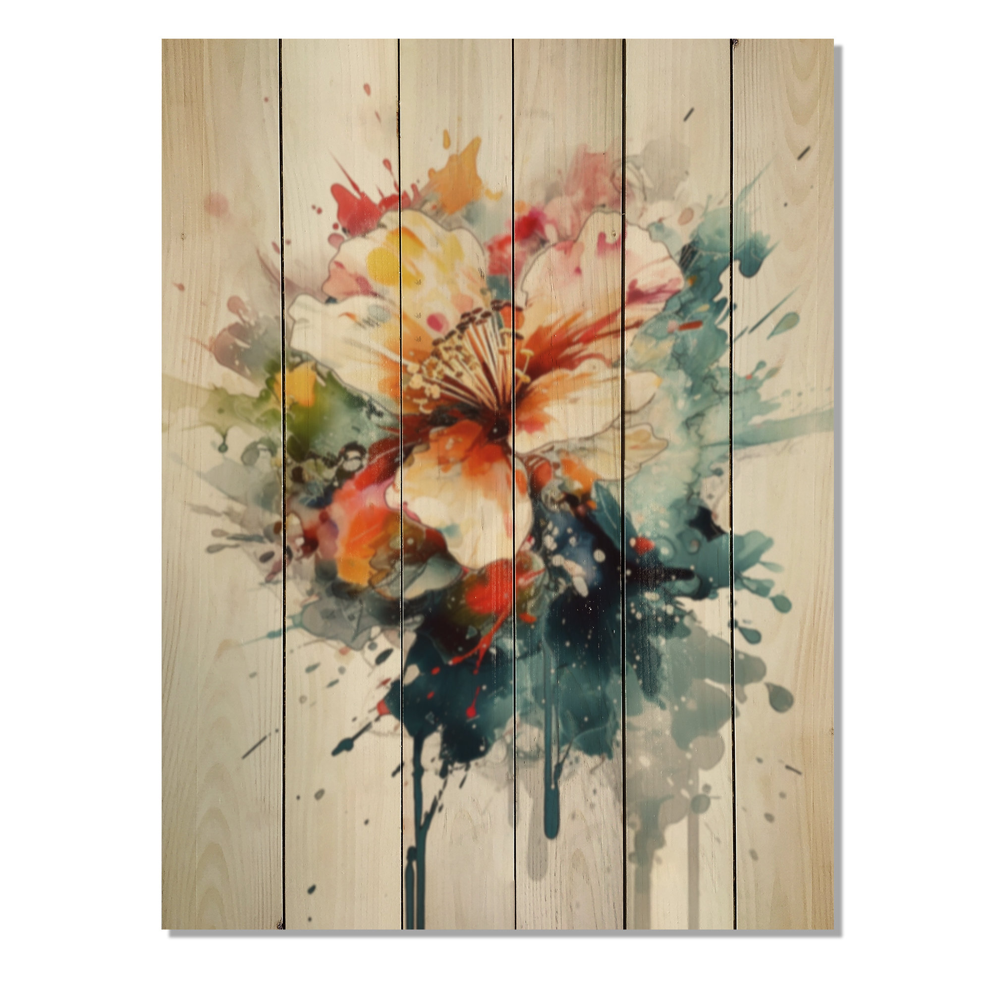 Red Barrel Studio Colourful Lily Splash I - Floral Lily Print on ...
