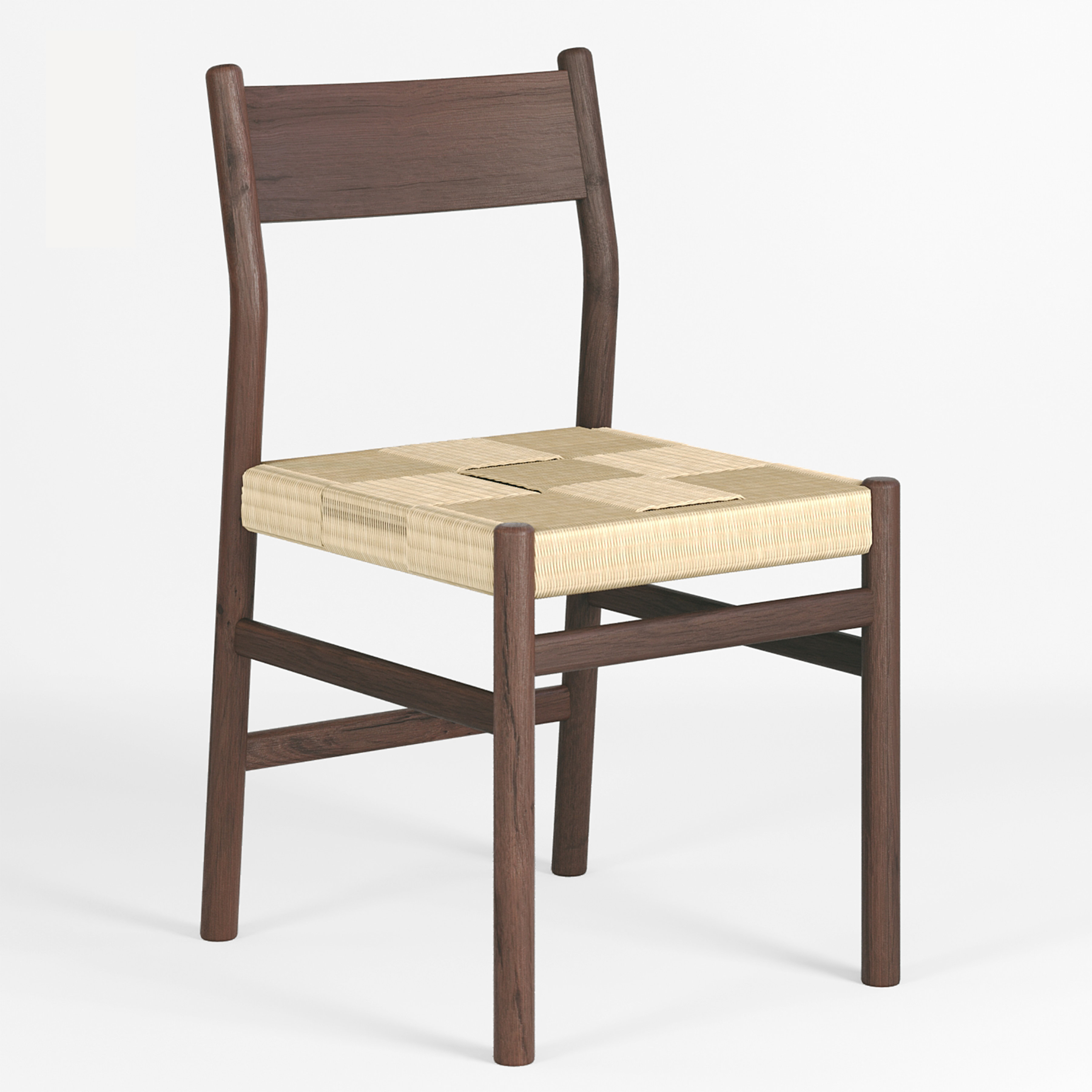 Joss & Main Enna Solid Oak & Danish Cord Dining Chair | Joss & Main