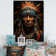 Dakota Fields Nomi " Orange Teal Native American Essence II " | Wayfair