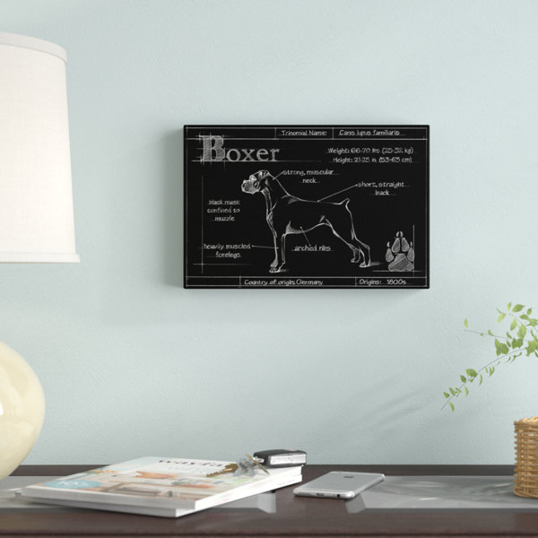 Blue Elephant Blueprint Boxer by Ethan Harper - Wrapped Canvas Painting ...