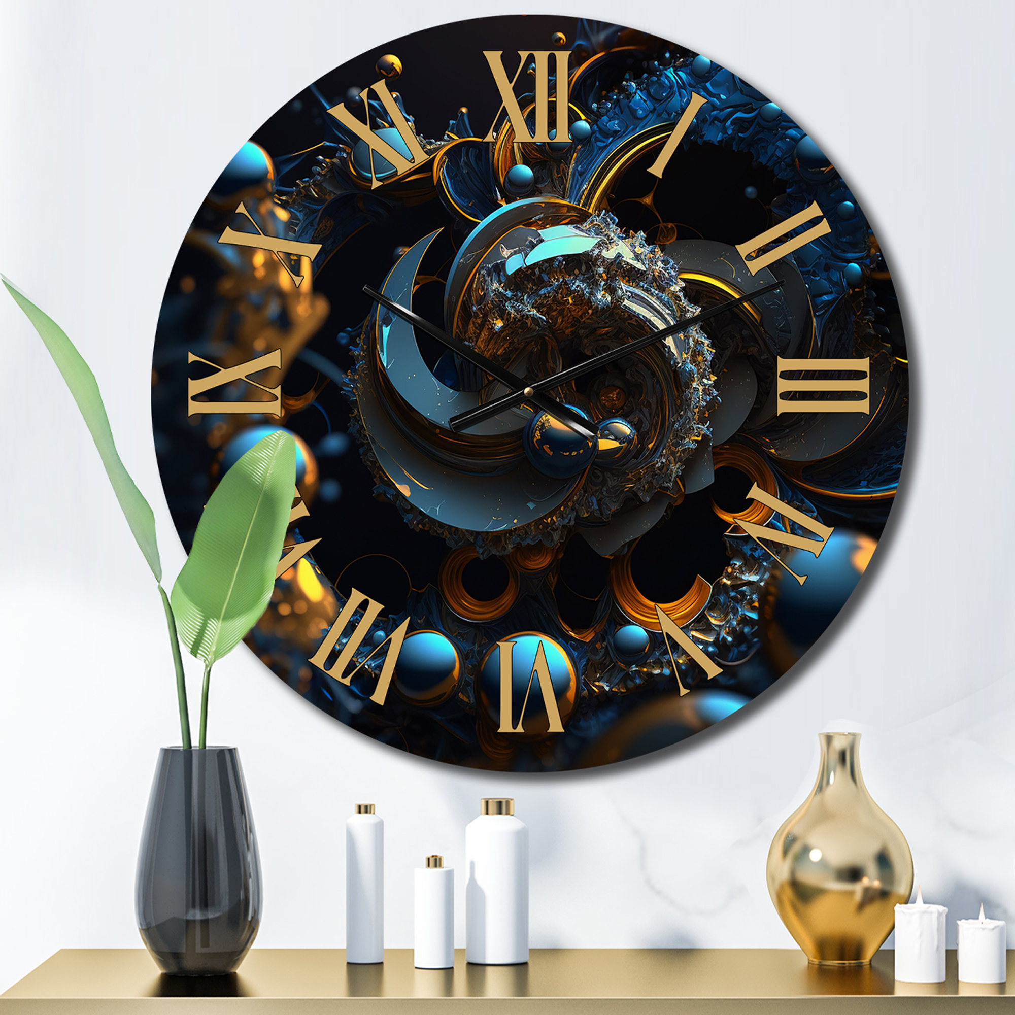 Design Art Through the Rabbit Hole Blue Galactic Labyrinth II - Modern ...