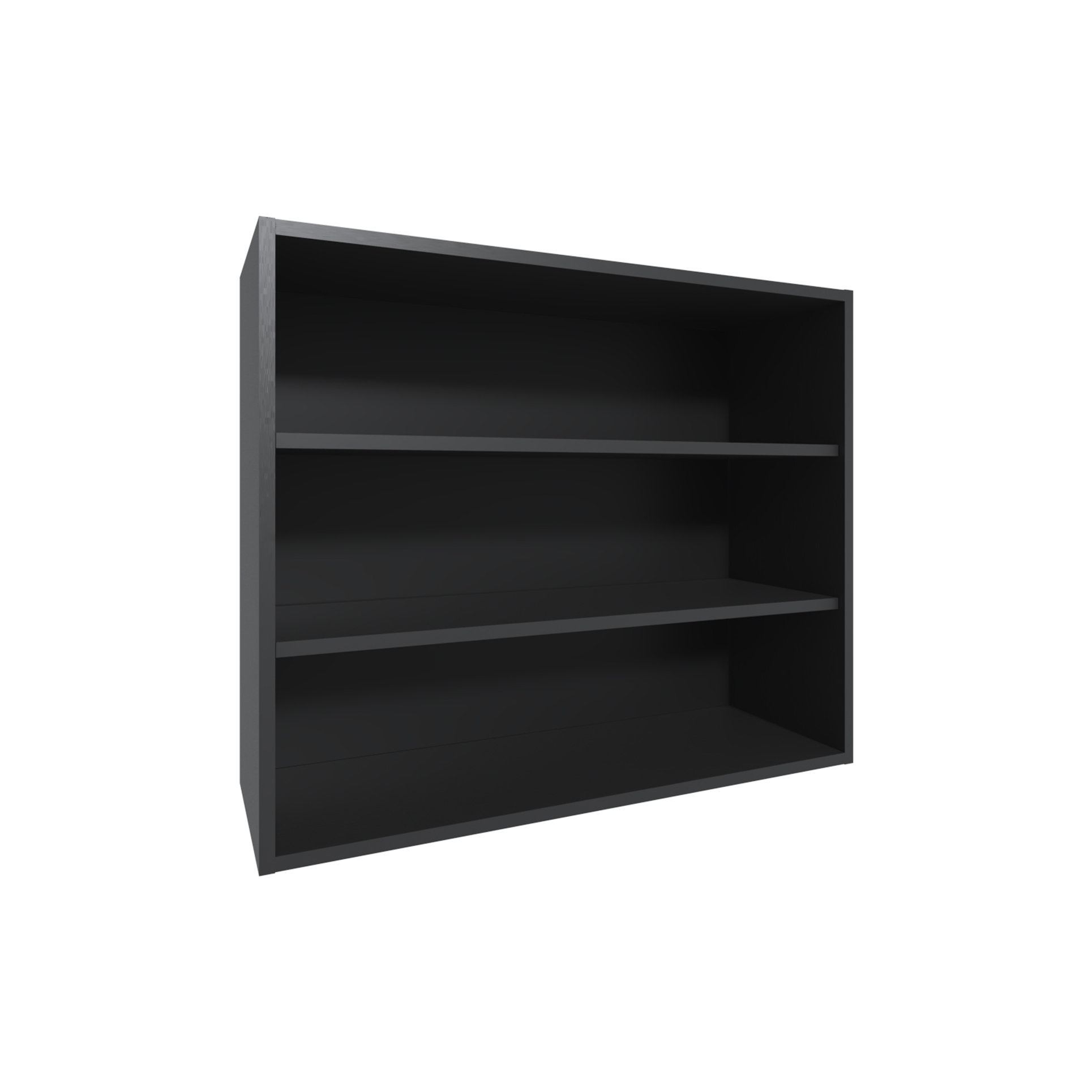 Ebern Designs 36" 30"h 3 Open Wall Cabinet Black, Ideal For All Rooms ...