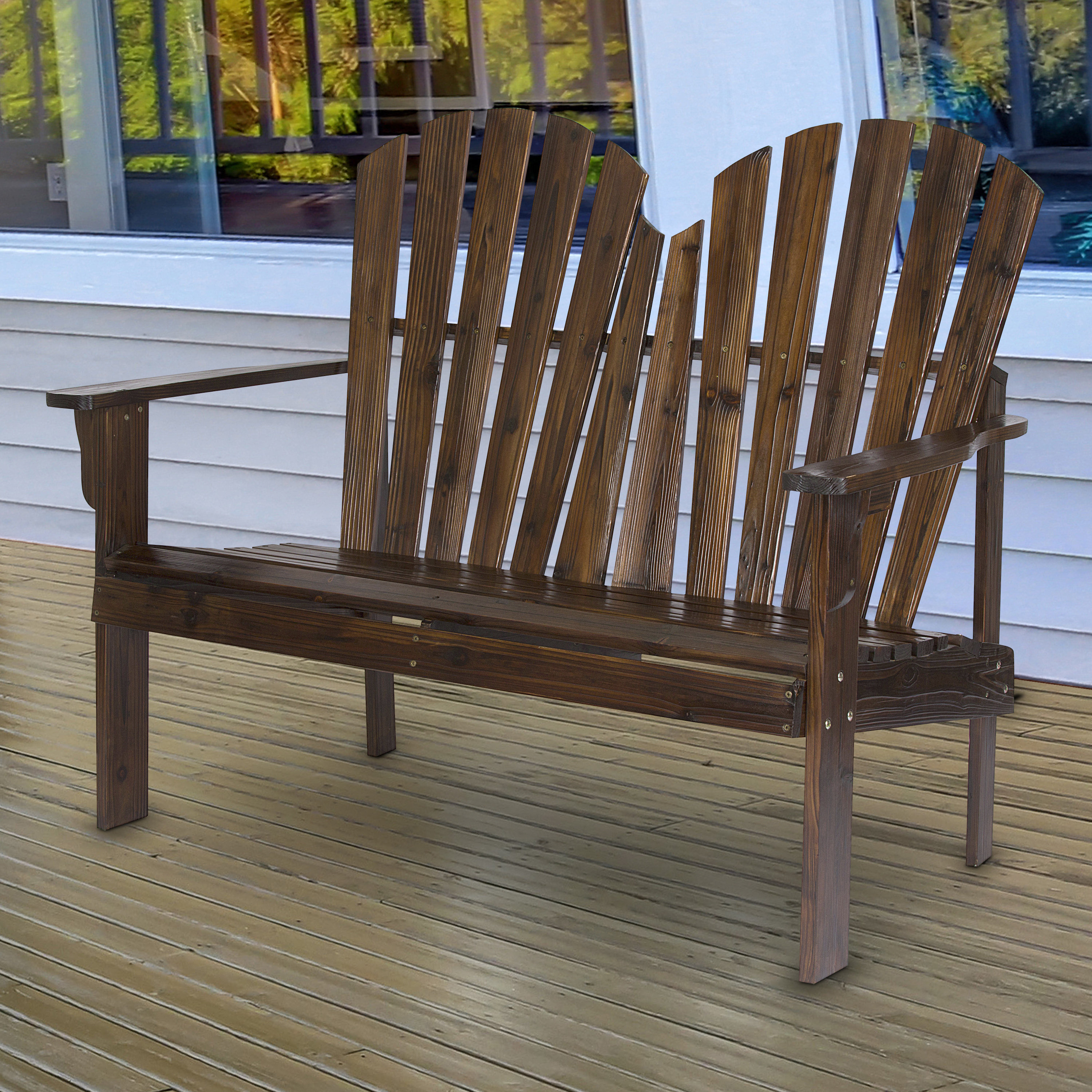 Highland Dunes Alisz Outdoor Adirondack Bench & Reviews - Wayfair Canada
