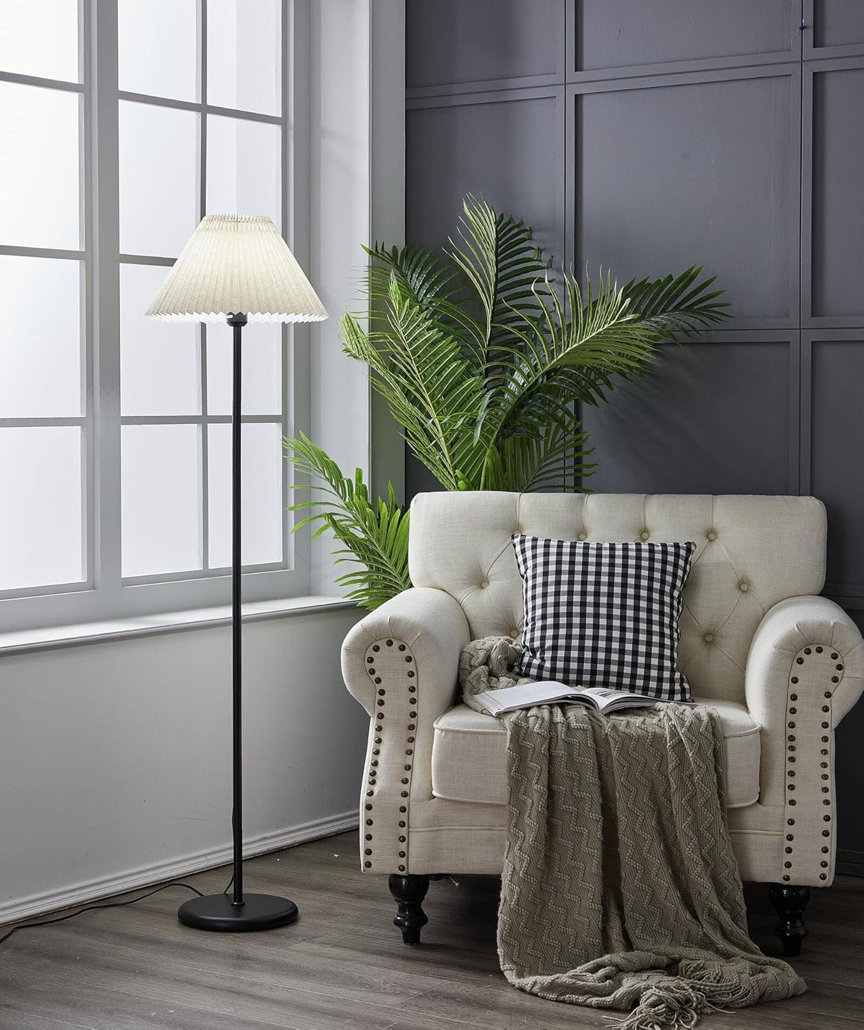 Alcott Hill® Modern Adjustable Height Floor Lamp With LED Bulb And ...
