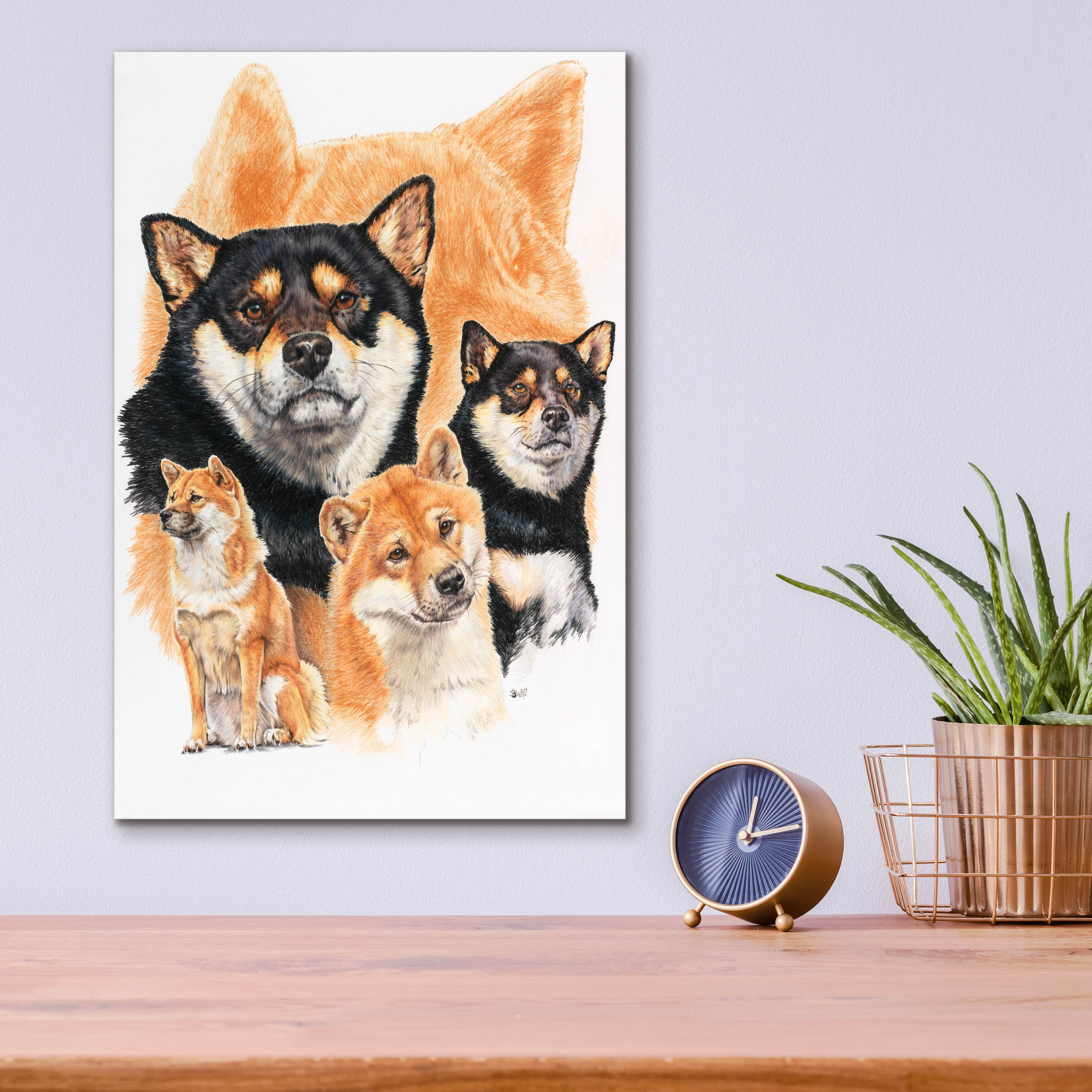 Red Barrel Studio Shiba Inv + Ghost by Barbara Keith - Unframed Graphic ...