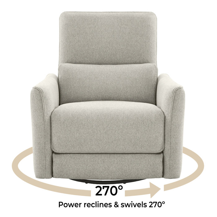 Wade Logan® Cadavid Upholstered Swivel Power Recliner | Wayfair
