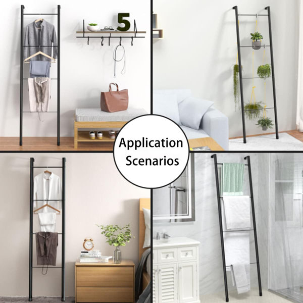 Ebern Designs 4 layers of metal carpet ladder for bathroom, living room ...