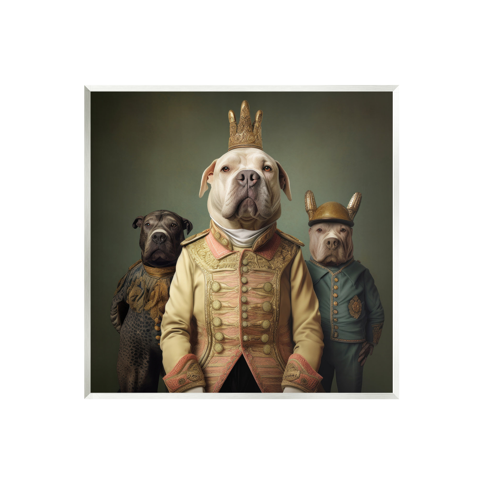 Stupell Industries Dogs Wearing Regal Clothes Wall Plaque Art by Lazar ...