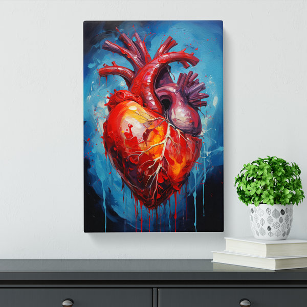 Happy Larry Anatomical Heart Action Painting No.2 | Wayfair.co.uk