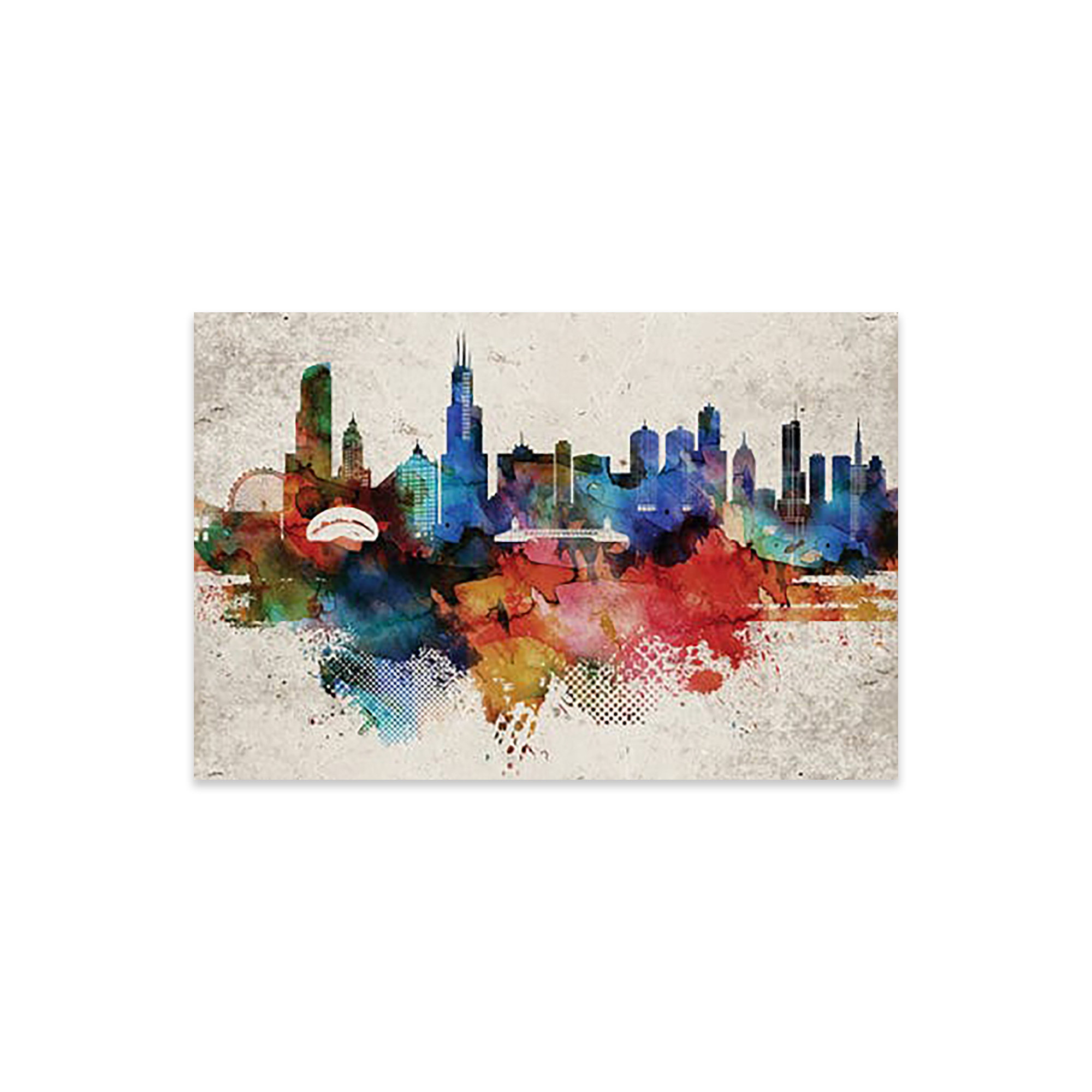Latitude Run® Chicago Abstract Print On Acrylic Glass | Wayfair