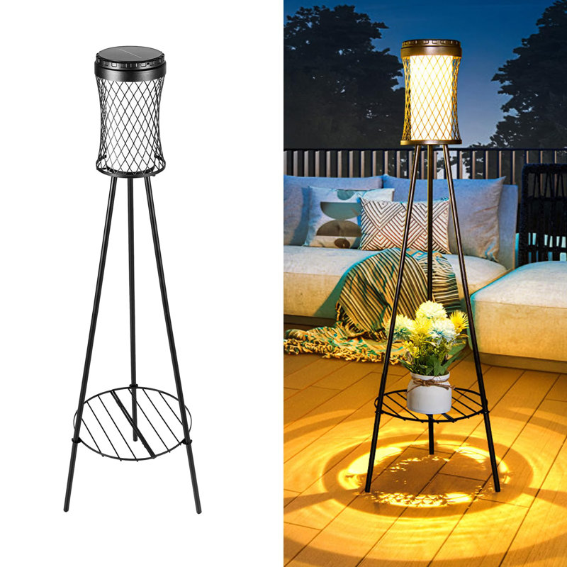 QIANXI 38.1'' Solar Powered Integrated LED Outdoor Floor Lamp & Reviews ...