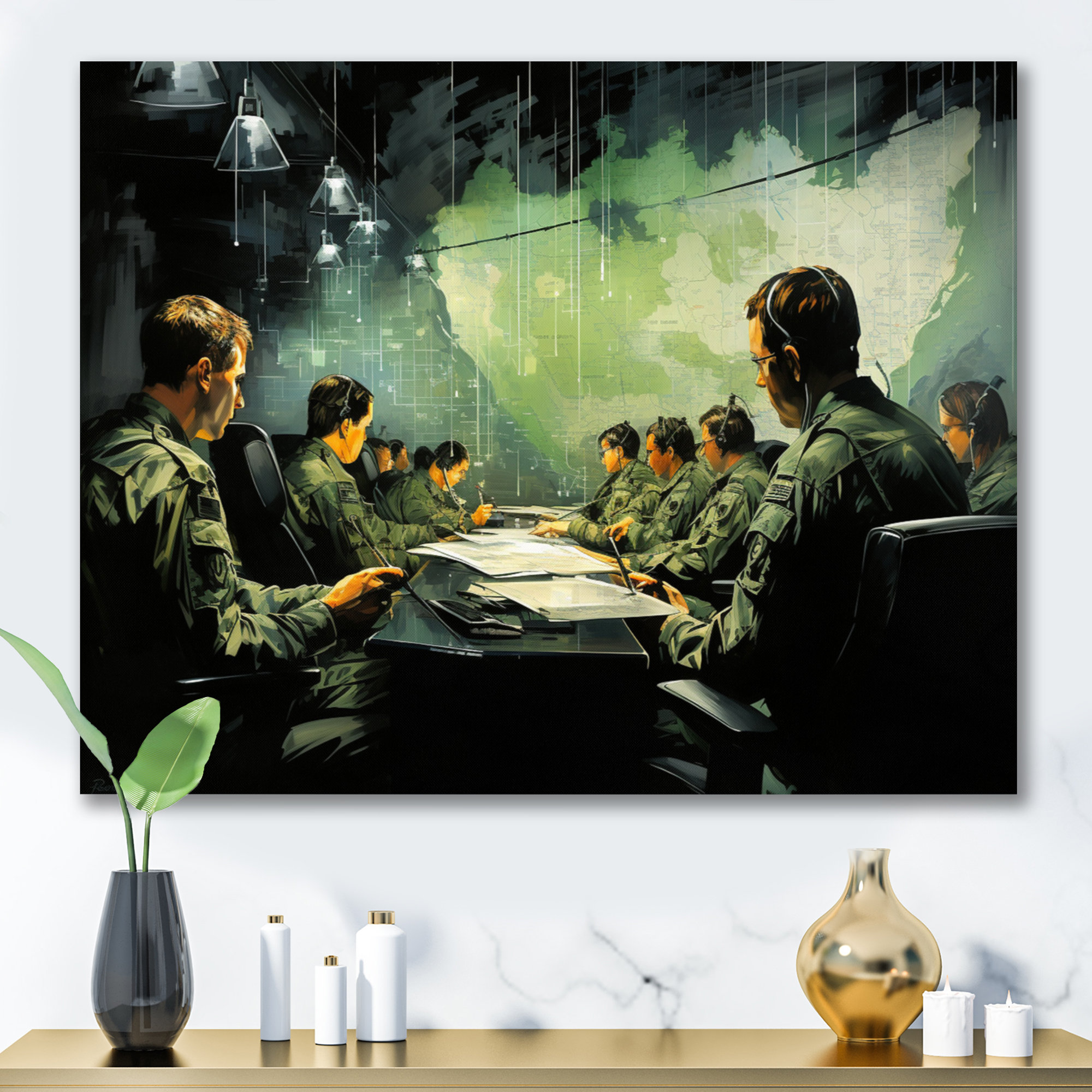 Red Barrel Studio® Military Mission Command II Framed On Canvas Print ...
