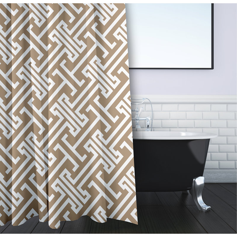 Breakwater Bay Leeward Key Geometric Single Shower Curtain - Wayfair Canada