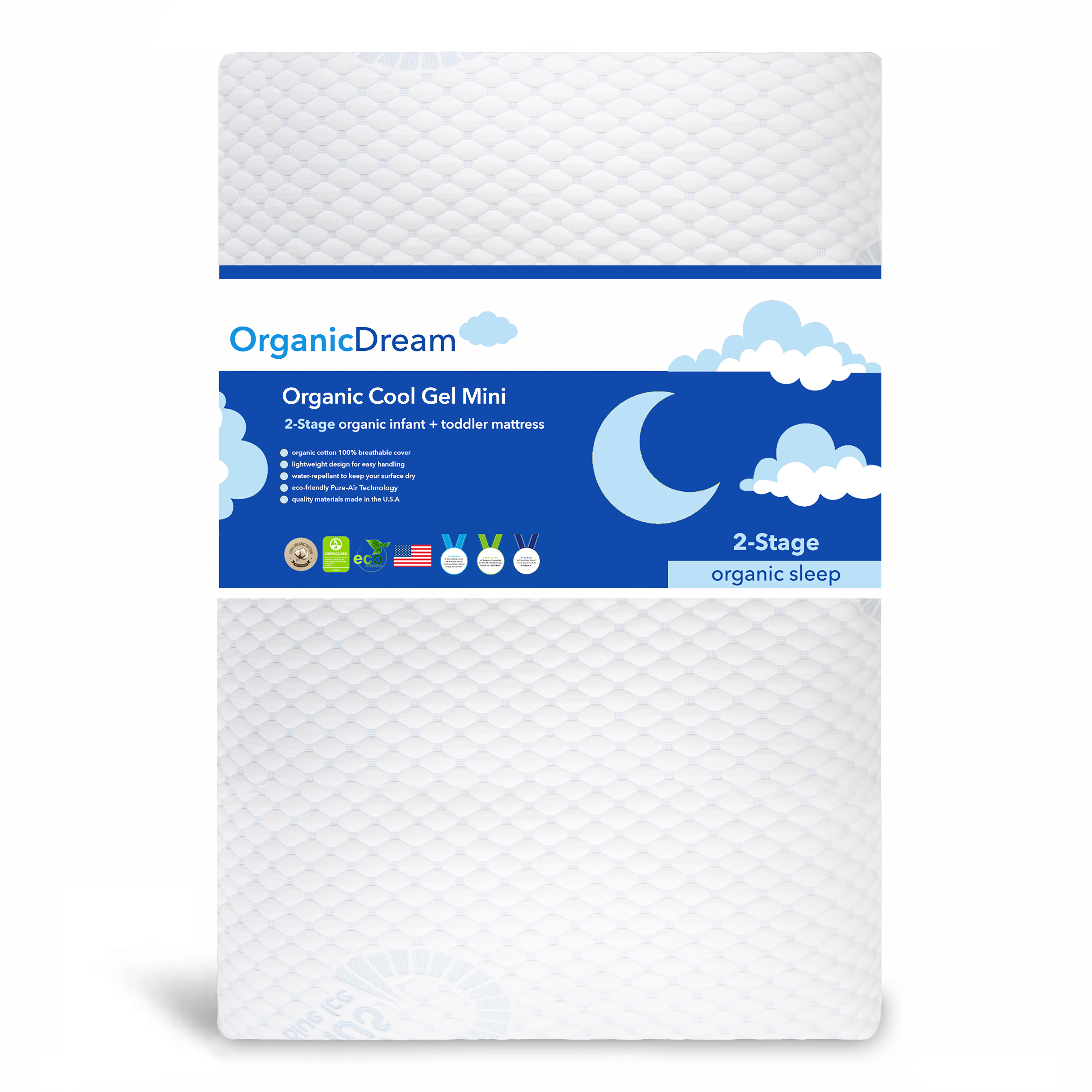 Organic Dream Dream Cool Gel Premier 2-Stage Mini Crib Mattress ...