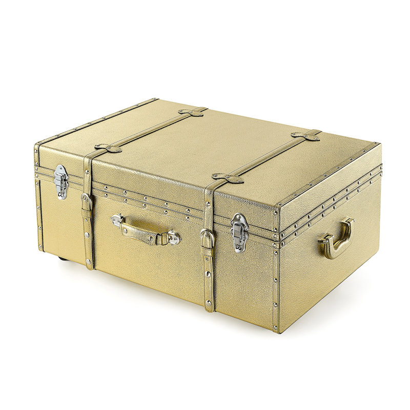 DormCo Texture Brand Trunk - Stone Taupe Raindrops & Reviews | Wayfair