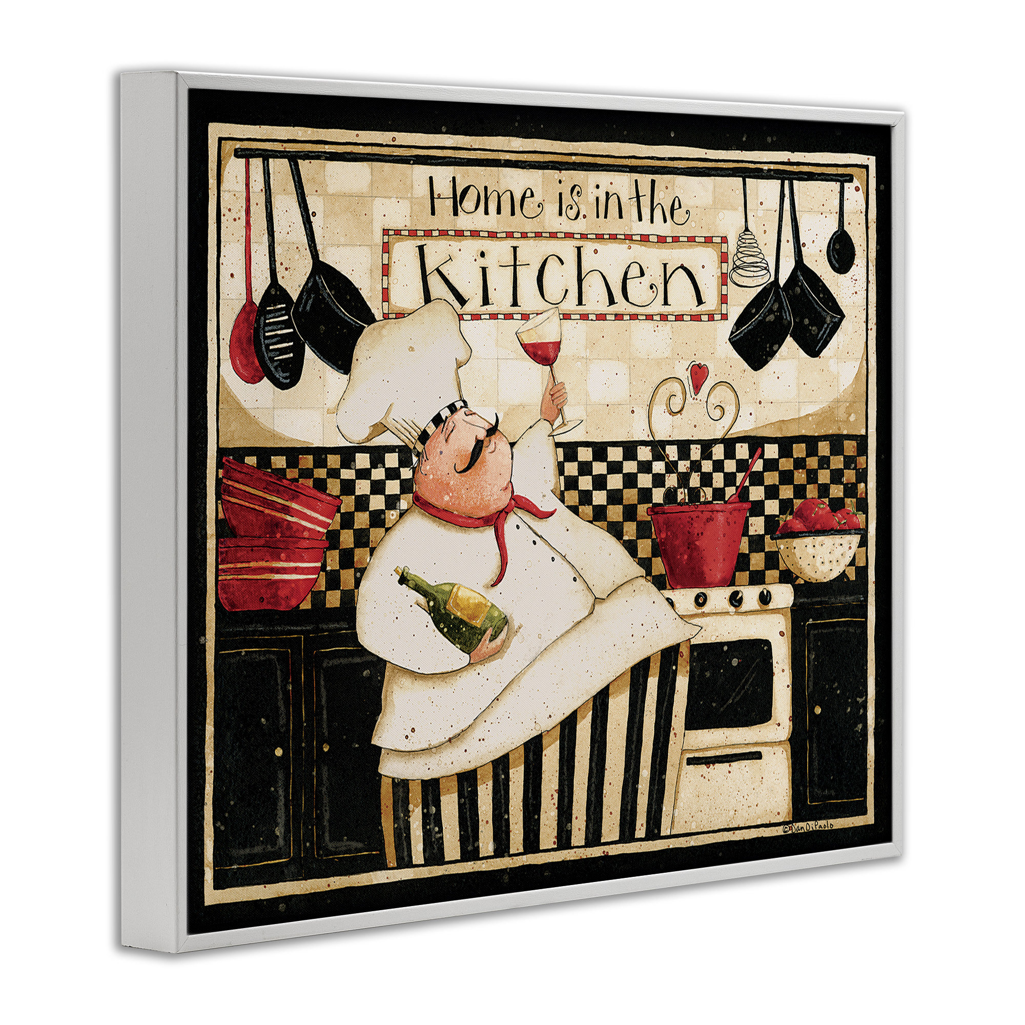 Ophelia & Co. Happy Chef Kitchen Phrase Giclee Art by Dan DiPaolo ...