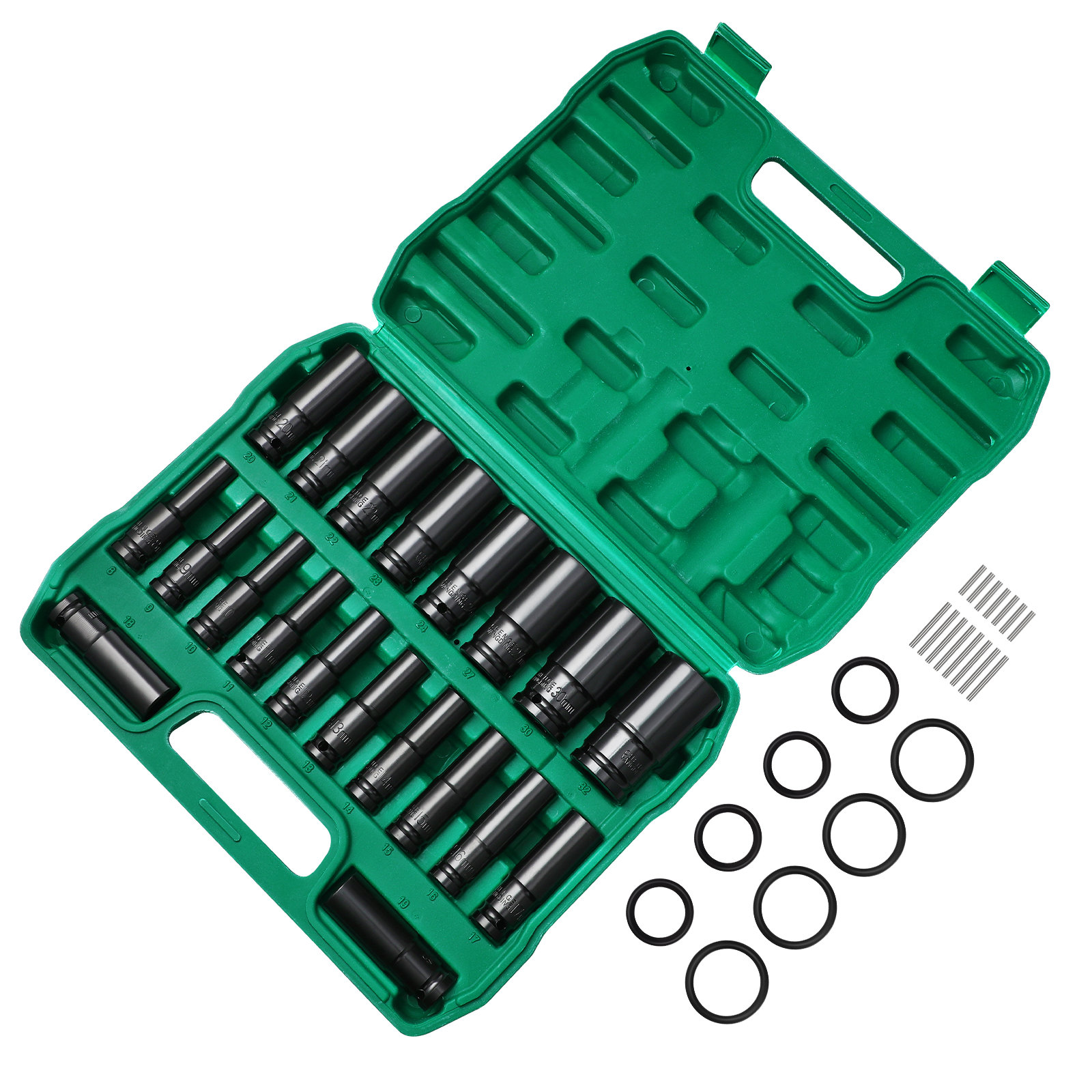 WFX Utility™ 20Pcs/Set Impact Socket Tool Set Heavy Duty 8-32Mm 1/2 ...