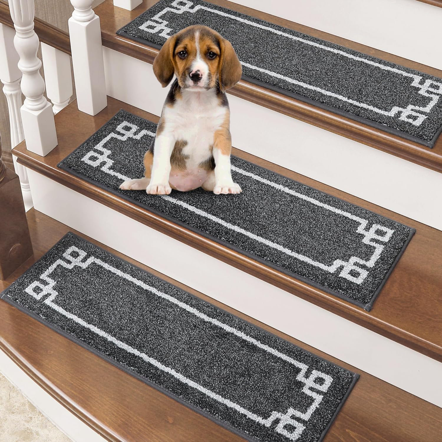 Red Barrel Studio® Non Slip And Washable Wooden Stair Treads | Wayfair